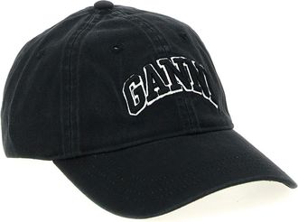 Ganni Femme, Accessoires, Noir, Taille: ONE Size Used Effect Canvas Cap