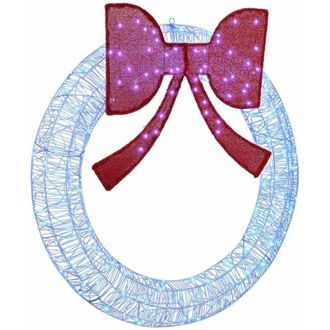 vidaXL Kranz mit 150 LEDs Blau 120 cm Acryl vidaXL