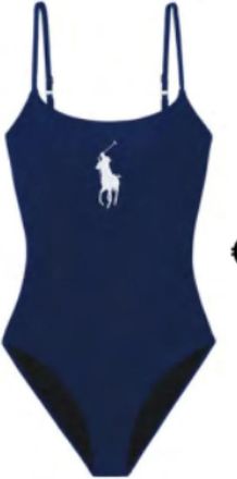 Polo Ralph Lauren Femme, Maillots de bain, Bleu, Taille: 38 FR Maillot de bain une pi&egrave;ce