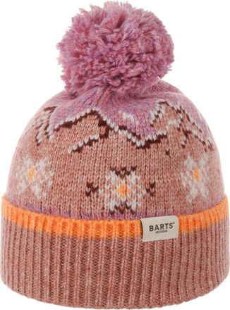 Barts Lankana Beanie Strickm&uuml;tze Winterm&uuml;tze Bommelm&uuml;tze Umschlagm&uuml;tze Damen - mit Umschlag, Futter Herbst-Winter Winter - One Size rosa