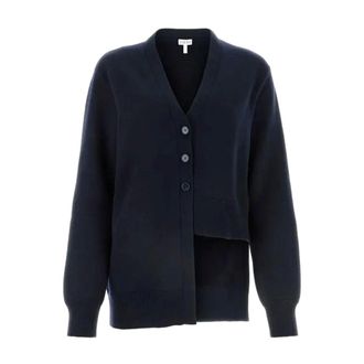 Loewe Femme, Pulls, Bleu, Taille: 38 FR Cardigan Asym&eacute;trique en Cachemire Femme