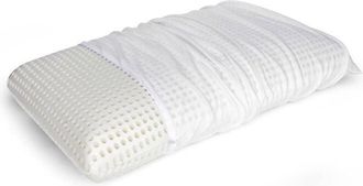 Talamo Italia 2er-Set Kissen f&uuml;r das Bett, 100% Made in Italy, Abnehmbares Seifen-Kissen aus perforiertem Memory-Schaum, hypoallergen und atmungsaktiv, 70x40xh16