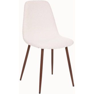 Atmosphera Chaise De Table Bouclette Roka Blanc Atmosphera