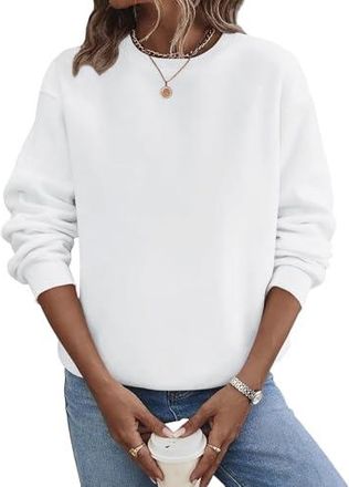 Generic Pull Femme Chic Et Elegant Vintage &Eacute;pais-Aisse Streetwear Souple Molletonn&eacute; Pull Oversize Sport Sweat Confortable L&eacute;ger-&Egrave;re Pulls Slim Fit Classique S