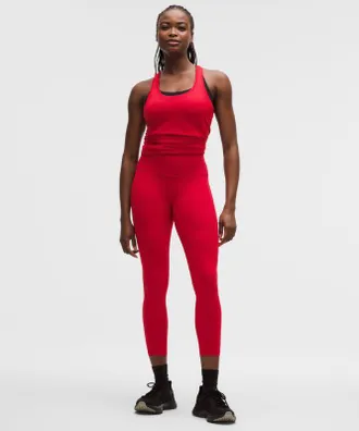 lululemon Legging Wunder Train taille haute avec poches pour Femmes - 64 cm - Rouge - Taille 10