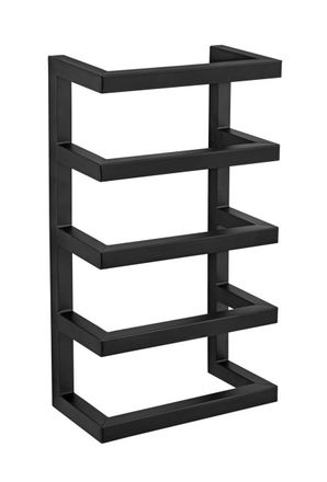 WENKO Handtuchregal Fondiro Schwarz matt f&uuml;r 4 gerollte Hand- oder Badet&uuml;cher Schwarz