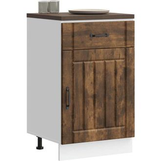 vidaXL Vidaxl - Armoire de cuisine Lucca ch&ecirc;ne fum&eacute; bois ing&eacute;nierie