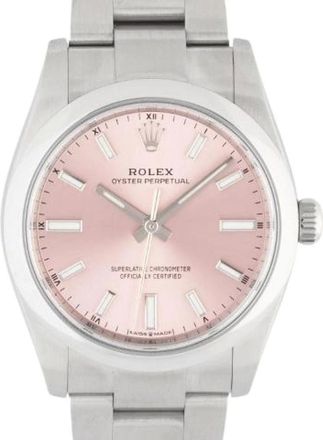 Rolex Pre-owned Oyster Perpetual 34 Ref 124200 - Femme - Pre-owned - Rose - Taille: ONE Size