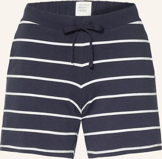 Schiesser Schlafshorts Mix + Relax blau