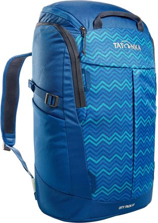 Tatonka Rucksack City Pack 22l - Leichter Daypack aus recycelten Materialien - Mit Laptopfach und 22 Liter Volumen - Fasst mehrere DIN A4 Ordner - blue zig za