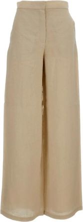 Max Mara Femme, Pantalons, Beige, Taille: 38 FR Wide Pantalons