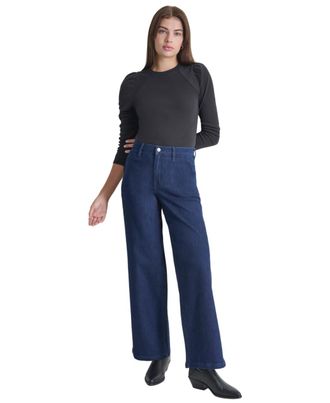 DKNY Womens High Rise Wide Leg Trousers, Lexington, Size 26
