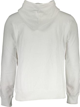 Calvin Klein Organic Cotton Logo Embroidery Hoodie - White