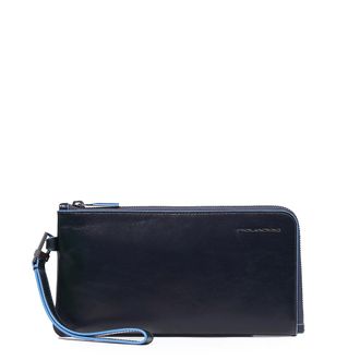 Piquadro Homme, Sacs, Bleu, Taille: ONE Size Leather Wristlet