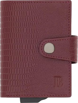 Boggi Milano Homme, Accessoires, Rouge, Taille: ONE Size Porte-cartes de cr&eacute;dit en cuir imprim&eacute;