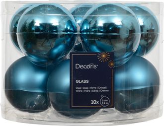 Kaemingk Weihnachtskugeln Glas 6cm x 10 Stück - matt & glänzend - Christbaumkugeln Weihnachtsbaumkugeln für Weihnachten - Christbaumschmuck & Weihnachtsbaumsch