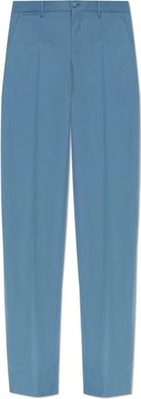 Dolce & Gabbana Homme, Pantalons, Bleu, Taille: XL Pantalon Pliss&eacute; en Laine