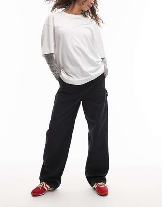 Carhartt Work in Progress Pierce - Carpenter-Hose in Schwarz mit geradem Schnitt