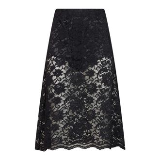 Blanca Vita Ausgestellter Midirock mit Ziersaum - - Skirts - Damen - Schwarzk - S