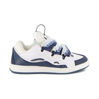 Lanvin Femme, Chaussures, Bleu, Taille: 37 EU Leather Baskets