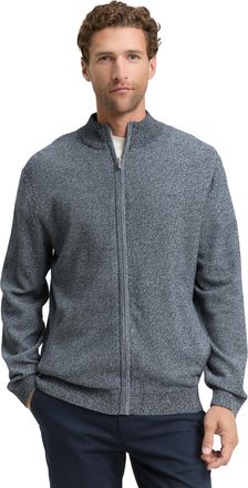 Tom Tailor Herren 1047998 Strickjacke mit Stehkragen, 38775-Light Blue Navy Twotone, 3XL