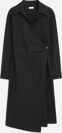 Arket Wickel-Hemdblusenkleid -Schwarz