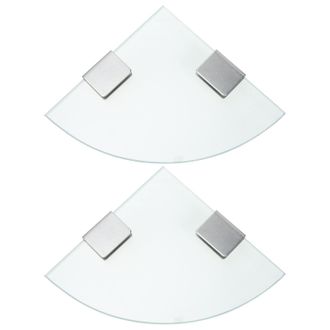 BESPORTBLE Glas Wandregal Bad 15cm Edelstahl 201 Eckregal Wandhalter Badaufbewahrung Regal f&uuml;r Badezimmerutensilien