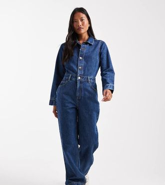 Miss Selfridge Bleu de travail en jean - Indigo d&eacute;lav&eacute;-Bleu marine