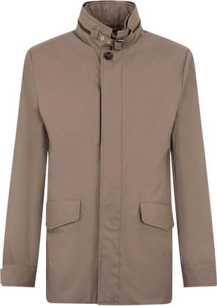 Moorer Homme, Vestes, Brun, Taille: 2XL Veste &agrave; Col Haut