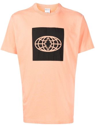 Marcelo Burlon t-shirt à logo imprimé - Orange