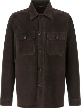 Moorer Homme, Vestes, Brun, Taille: XL Klaus Overshirt