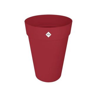 ELHO Loft Urban Rund Hoch 42 - Blumentopf f&uuml;r Au&szlig;en - &Oslash; 42.0 x H 56.0 cm - Rot/Theaterrot