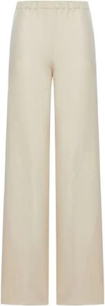 Max Mara Femme, Pantalons, Beige, Taille: 36 FR Pantalon Large &agrave; Taille &Eacute;lastiqu&eacute;e
