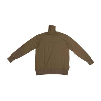 Fay Lang&auml;rmeliges Oberteil mit hohem Kragen - - Knitwear - Damen - Beige - XL