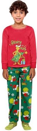 Generic Le Grinch Pyjama Noel Famille De Grinch Deguisement Femme Enfant Adulte Assorti Coton Garcon Couple Pull Homme Costume Vetement Hiver Ensemble Noël Th