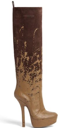 Dsquared2 Stiefel mit Malerei-Print 120mm - Braun
