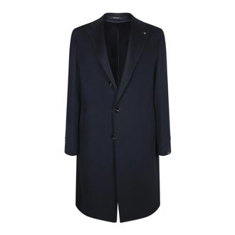 Tagliatore Langer Mantel mit Zwei-Knopf-Verschluss - - Coats - Herren - Blau - 3XL