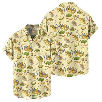 Generic Costume de carnaval pour homme - Chemise &agrave; manches courtes - Coupe ample - Chemise d&eacute;t&eacute; streetwear l&eacute;g&egrave;re et confortable - Chemise &agrave; manches courtes -