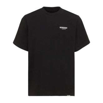 Represent Represent, Homme, Tops, Noir, Taille: XL T-shirt en coton avec logo frontal
