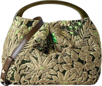 Dries Van Noten Petit sac &agrave; main en jacquard floral - Femme - Sacs - Jaune - Taille: ONE Size