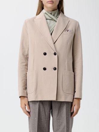 Circolo 1901 Blazer crois&eacute; en coton stretch avec poches plaqu&eacute;es