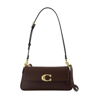 Coach Womens Jet Shoulder Bag Brown Calfskin