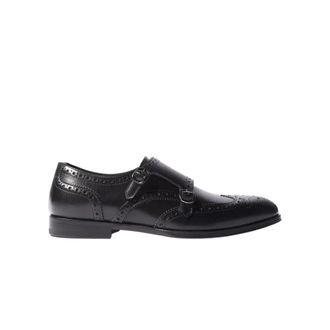 Scarosso Handgefertigte Wing-Tip Monk Strap Schuhe - - Shoes - Damen - Schwarzk - 40 EU