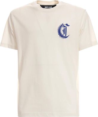 Just Cavalli Homme, Tops, Blanc, Taille: XL T-shirt