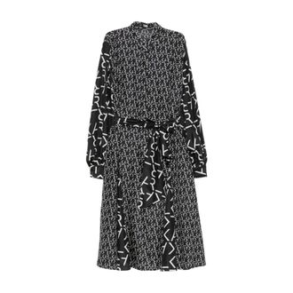 Karl Lagerfeld Femme, Robes, Noir, Taille: 42 FR Robe chemise logo