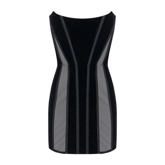 Elisabetta Franchi Samtkleid - - Dresses - Damen - Schwarzk - M
