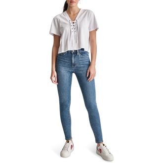 DKNY Damen Bleecker Shaping Skinny Jeans, Dekalb Wash, 28