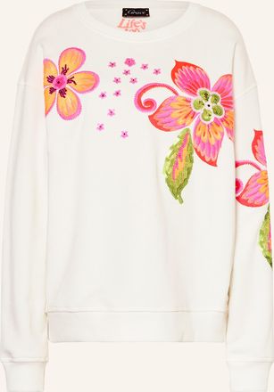 Grace Grace Sweatshirt Mit Pailletten weiss