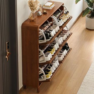 Generic Schuhschrank Schmal - Holz Schuhkipper Ultrad&uuml;nnes Design - Platzsparend - Passt Problemlos in Kleine R&auml;ume Wie Hinter T&uuml;ren, in Flure und Um Ecken He