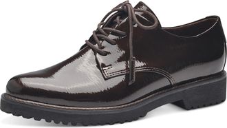 Marco Tozzi Damen Schnürschuhe Elegant Lack, Braun (Mocca Patent), 40